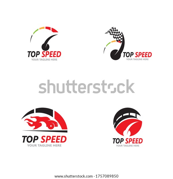 Top Speed Icon Symbol Template Vector Stock Vector (Royalty Free ...