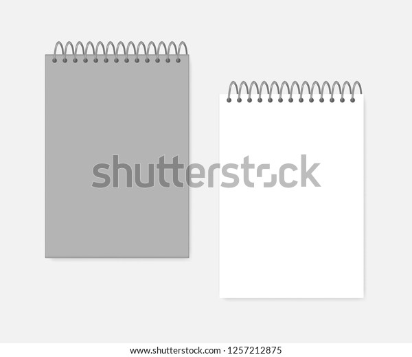 Top Spiral A4 Notebook Realistic Mockup Stock Vector (Royalty Free ...