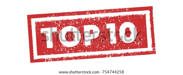 Top Ten Tag Sign Stamp: стоковая векторная графика (без лицензионных ...