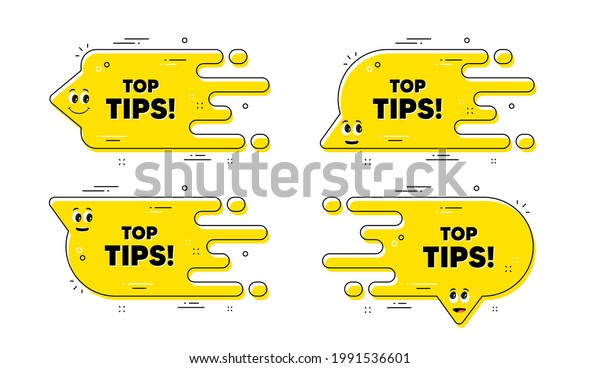 Top Tips Symbol Cartoon Face Transition Stock Vector (Royalty Free ...