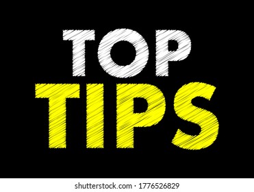 Top Tips Writing Text On Black Stock Vector (Royalty Free) 1776526829 ...