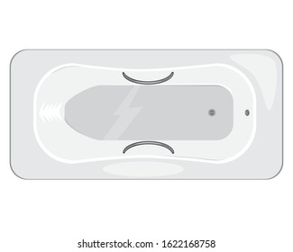 Top View Bathtub Isolated On White Stock Vector (Royalty Free ...
