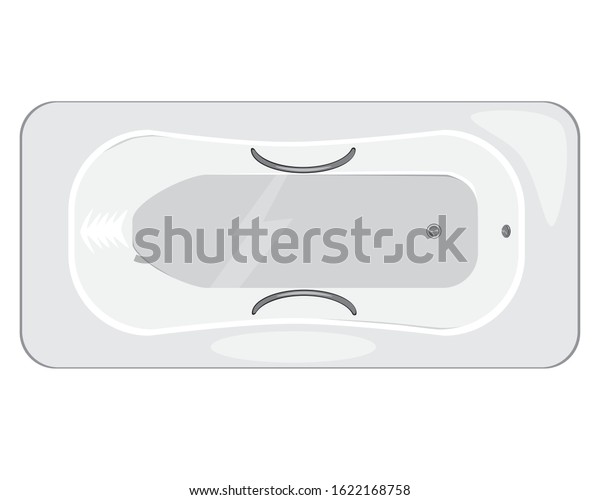 Top View Bathtub Isolated On White Stock Vector (Royalty Free) 1622168758