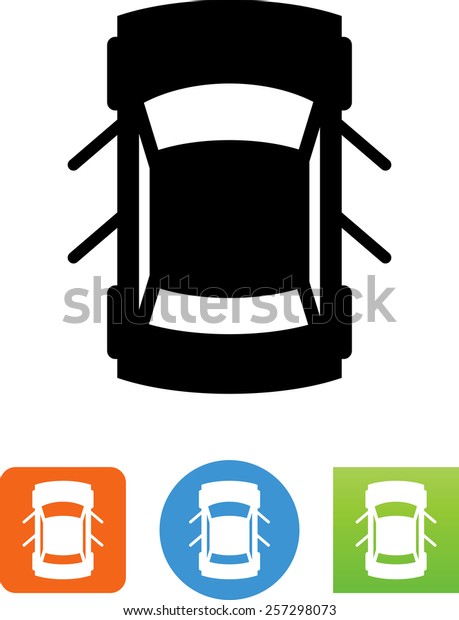Top View Car Doors Open Icon Stock Vector (Royalty Free) 257298073 ...