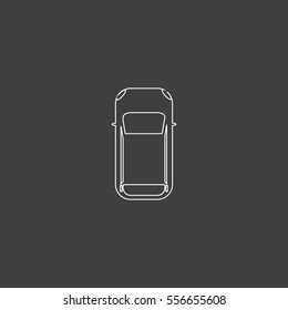 Top View Car Outline Vector Icon Stock Vector (Royalty Free) 556655608 ...