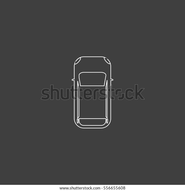Top View Car Outline Vector Icon Stock Vector (Royalty Free) 556655608 ...