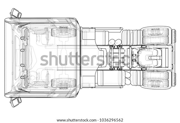 Top View Cargo Truck Isolated On Stock Vector (Royalty Free) 1036296562 ...
