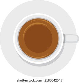 Top View Coffee Cup Illustration Stock Vector (Royalty Free) 2188042545 ...
