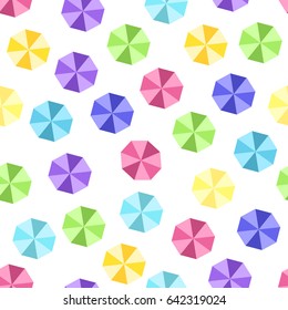 Top View Colorful Umbrella Pattern Over Stock Vector (Royalty Free ...