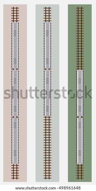 Top View Diesel Railcar Train Track: เวกเตอร์สต็อก (ปลอดค่าลิขสิทธิ์ ...