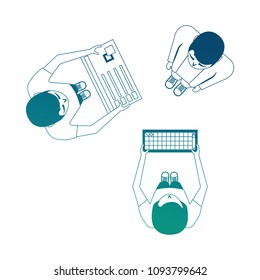 Top View Group Designer People Palette Stock Vector (Royalty Free ...
