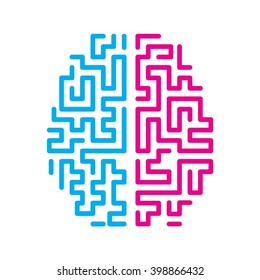 Top View Human Brain Vector Illustration Stock Vector (Royalty Free ...
