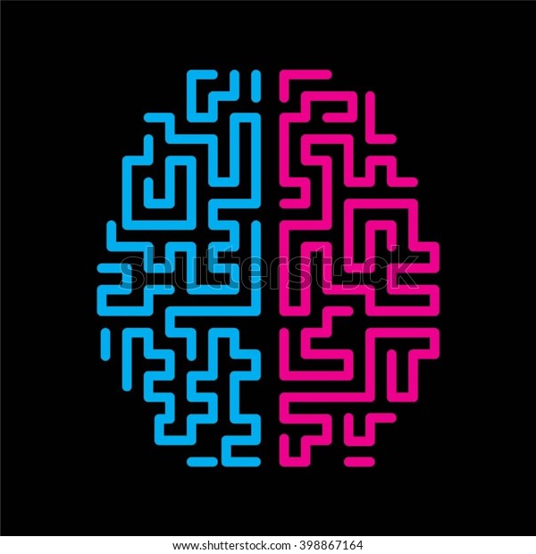 Top View Human Brain Vector Illustration Stock Vector (Royalty Free ...