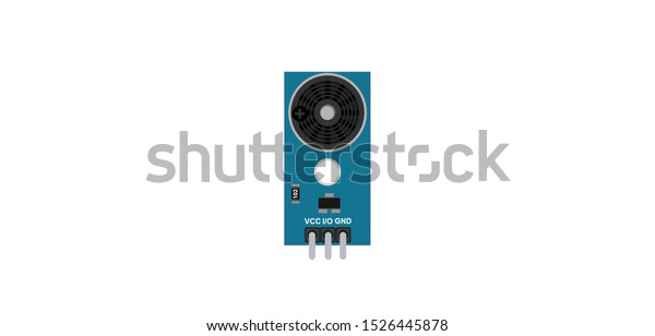 Top View Illustration Buzzer Mounted On Stock Vector (Royalty Free ...