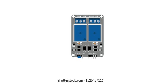 Top View Illustration Two Channel Relay Stock Vector (Royalty Free ...