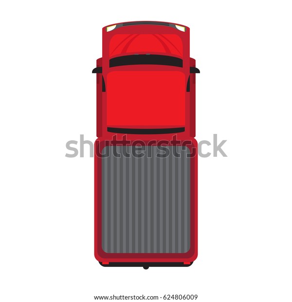 Top View Isolated Truck Vector Illustration Stock Vector (Royalty Free ...