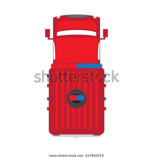 Top View Isolated Truck Vector Illustration Stock Vector (Royalty Free ...