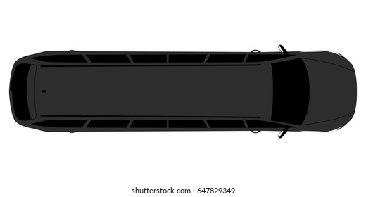 Top View Limousine Vector Illustration Stock Vector (Royalty Free ...