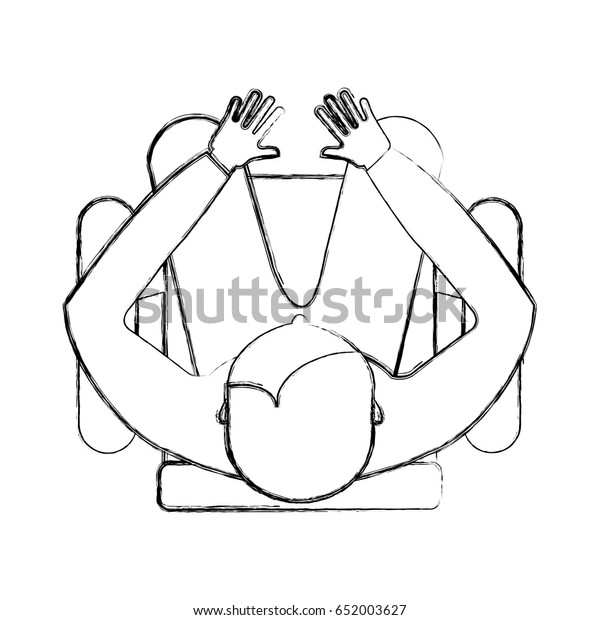 Top View Men Sitting Cartoon: เวกเตอร์สต็อก (ปลอดค่าลิขสิทธิ์ ...