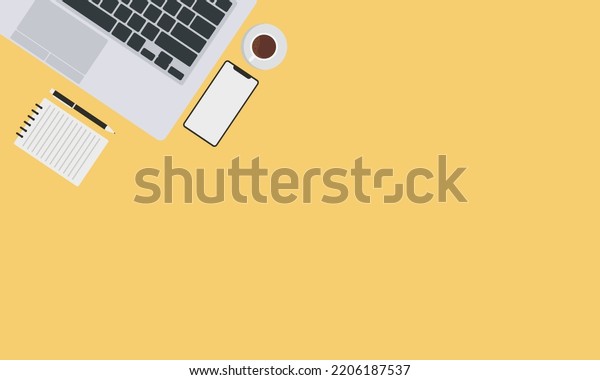Top View Modern Business Office Workspace Stock Vector (Royalty Free ... Top View Modern Business Office Workspace Stock Vector (Royalty Free ...