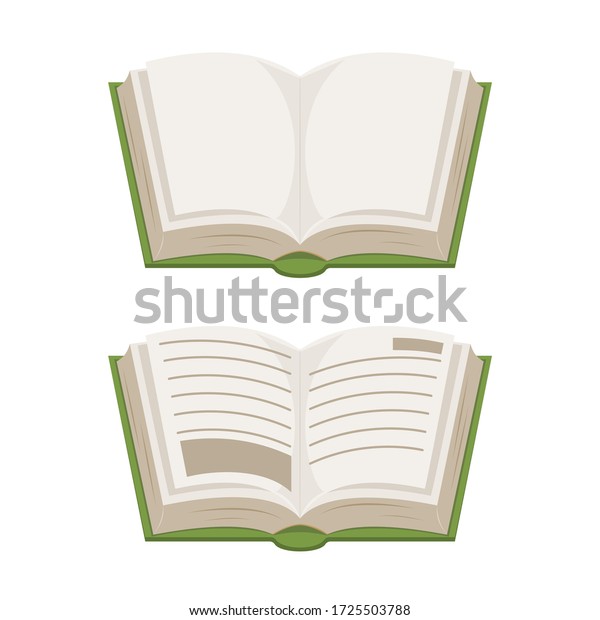 Top View Open Book Template Study Stock Vector (Royalty Free ...
