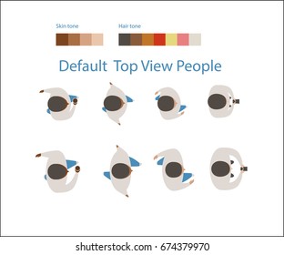 Top View People Walking Vector Illustration Stock Vector (Royalty Free ...