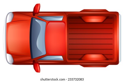 Top View Pickup Vehicle On White Stock Vector (Royalty Free) 233732083 ...