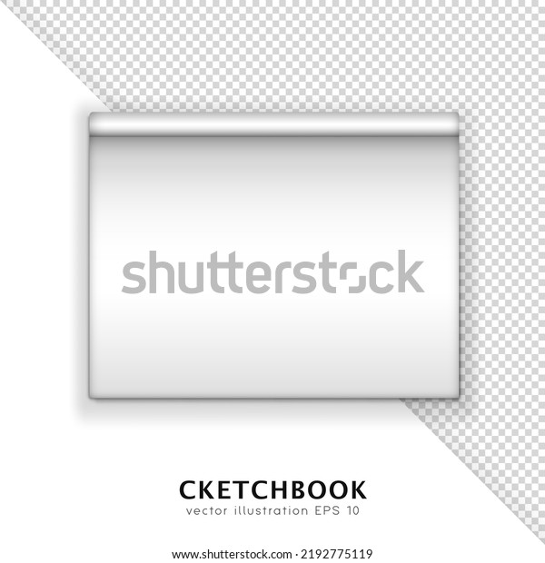 Top View Realistic Opened Sketchbook Three Stock Vector (Royalty Free ...