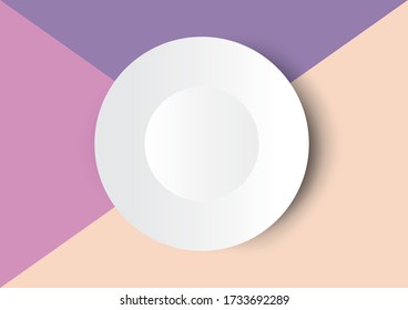 Top View Realistic White Dish Shadow Stock Vector (Royalty Free ...