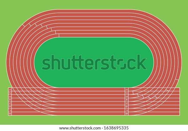 Top View Running Track Soccer Field: เวกเตอร์สต็อก (ปลอดค่าลิขสิทธิ์ ...