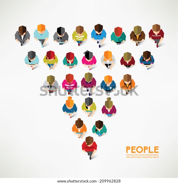 Top View Social People Vector Design 库存矢量图（免版税）209962828 | Shutterstock