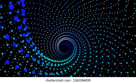 Top View Swirl Dots Perspective Depth Stock Vector (Royalty Free ...