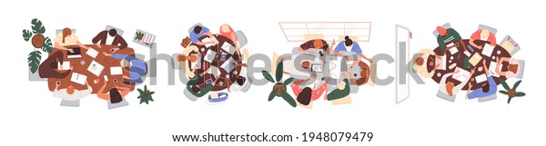 33,518 People Sitting On Table Top View Images, Stock Photos & Vectors ...
