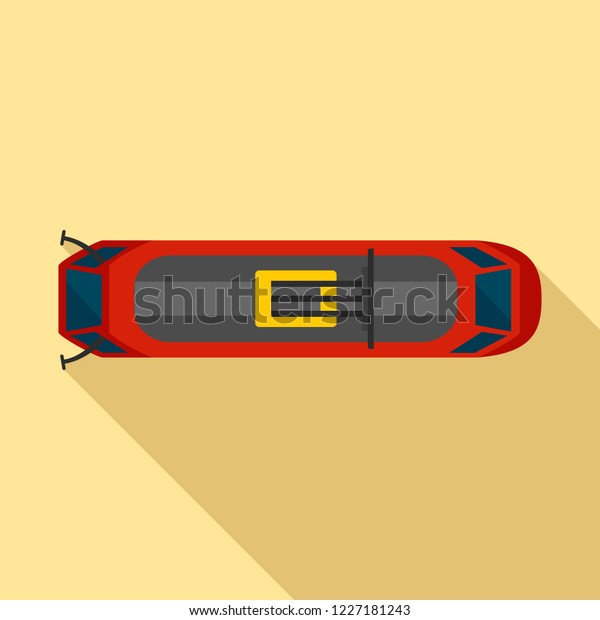 Top View Tramway Icon Flat Illustration Stock Vector (Royalty Free ...