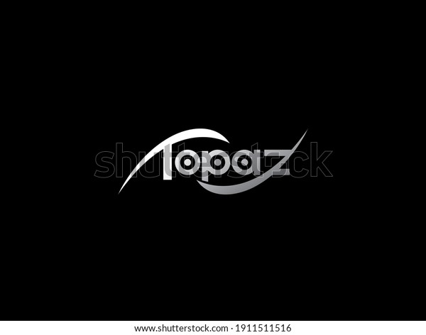 Topaz Logo Unique Typographic Design Stock Vector (Royalty Free ...