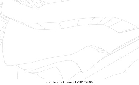 Topographic Drawing Landscape 3d Visualization Architectural Stock ...