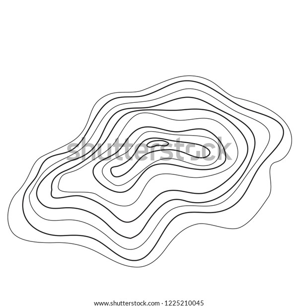 Topographic Map Abstract Black Lines On Stock Vector (Royalty Free ...