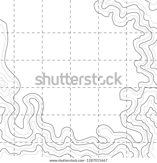 Topographic Map Abstract Black Lines Isolated Stock Vector (Royalty ...