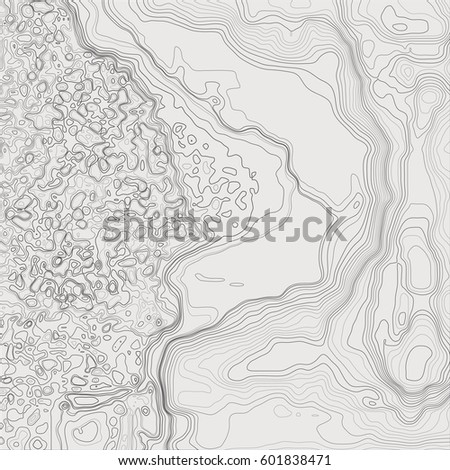 Topographic Map Abstract Light Gray Background Stock Vector (Royalty ...