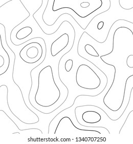 Topographic Map Lines Black White Seamless Stock Vector (Royalty Free ...