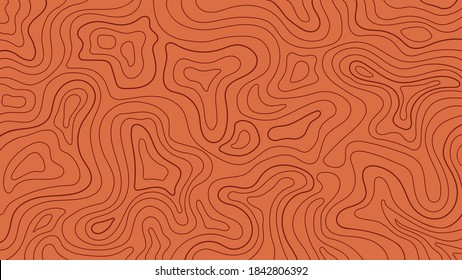 Topographic Map On Brown Background Grid Stock Vector (Royalty Free ...
