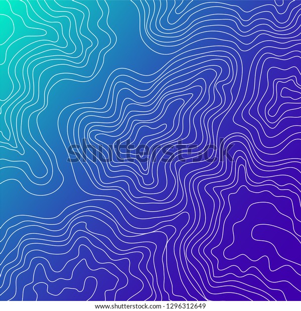 Topographic Map Vector Illustration Blue Background Stock Vector ...