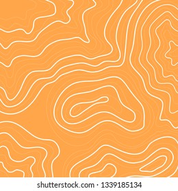 Topographic Map Vector Illustration Orange Background Stock Vector ...