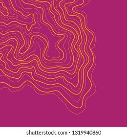 Topographic Map Yellow Abstract Height Lines Stock Vector (Royalty Free ...
