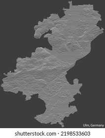 Topographic Negative Relief Map City Ulm Stock Vector (Royalty Free ...