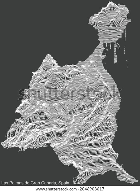 Topographic Negative Relief Map City Las Stock Vector (Royalty Free ...