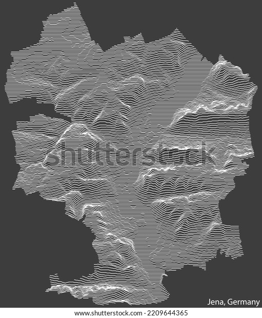 Topographic Negative Relief Map City Jena Stock Vector (Royalty Free ...