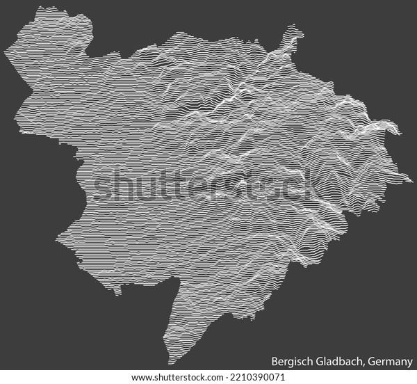 Topographic Negative Relief Map City Bergisch Stock Vector (Royalty ...