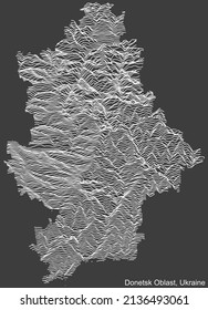 Topographic Negative Relief Map Ukrainian Administrative Stock Vector ...