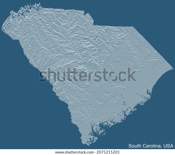 Topographic Technical Drawing Relief Map Federal Stock Vector (Royalty ...